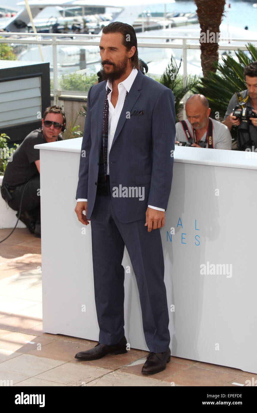 Cannes, France. 16th May, 2015. CANNES, FRANCE - MAY 16: Actor Matthew ...