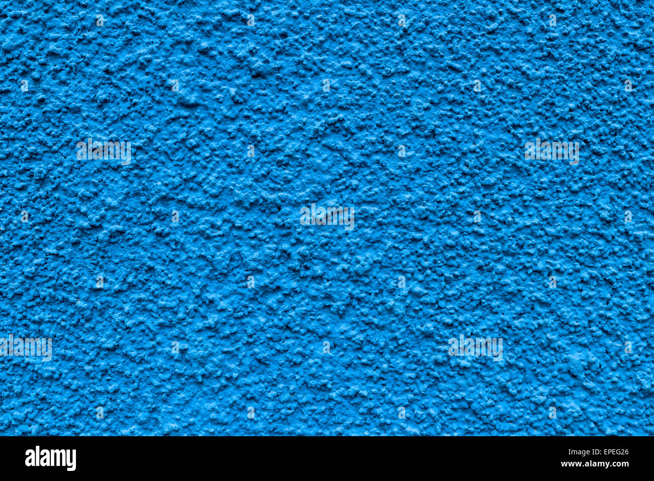Front view of a wall decorated with blue plaster, coarse Stock Photo ...