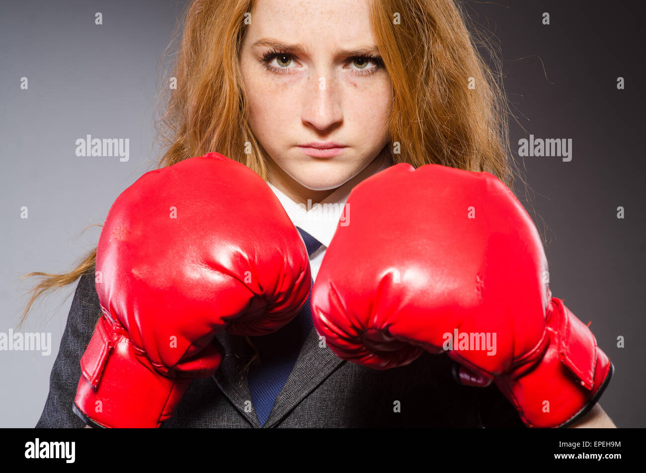 Woman boxer in dark hi-res stock photography and images - Alamy