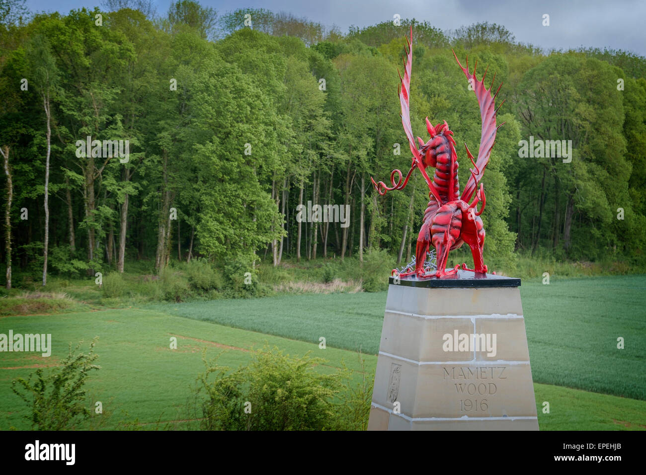 This Welsh dragon memorial overlooks the area where the 38th (Welsh ...