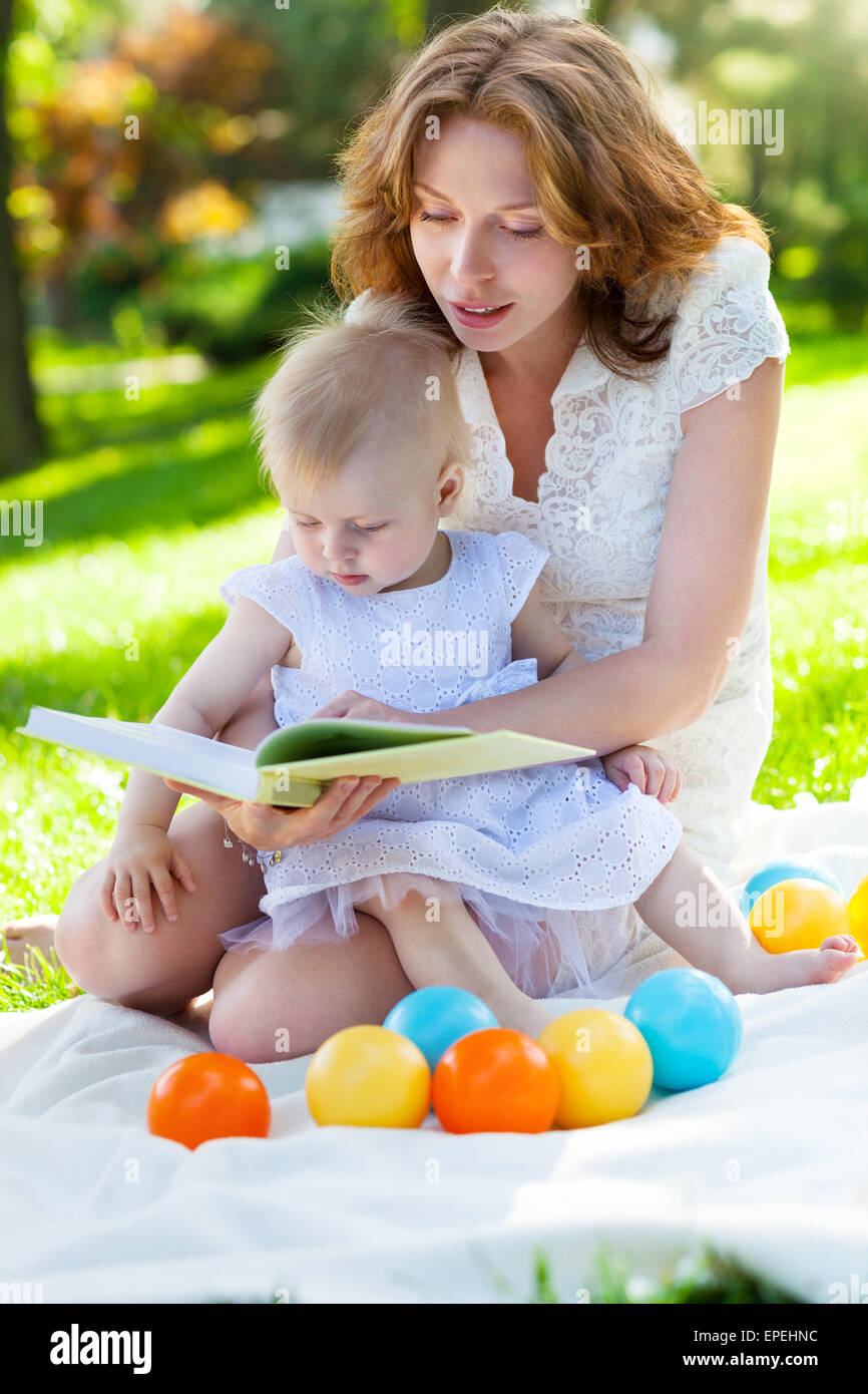 Outdoor Portrait of happy family Stock Photo - Alamy