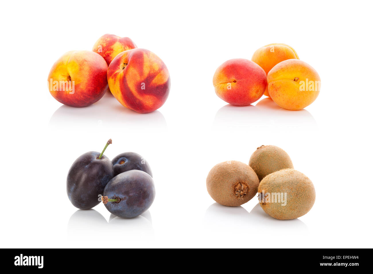 Various fruits isolated on white background. Healthy fruit eating Stock ...
