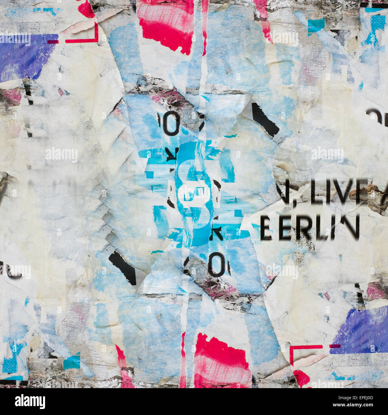 Abstract Grunge Background with Old Torn Posters Stock Photo - Alamy