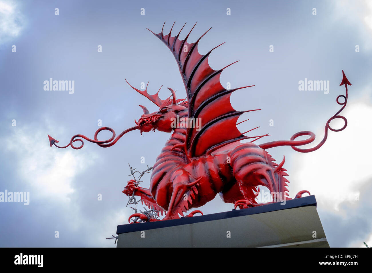 This Welsh dragon memorial overlooks the area where the 38th (Welsh ...