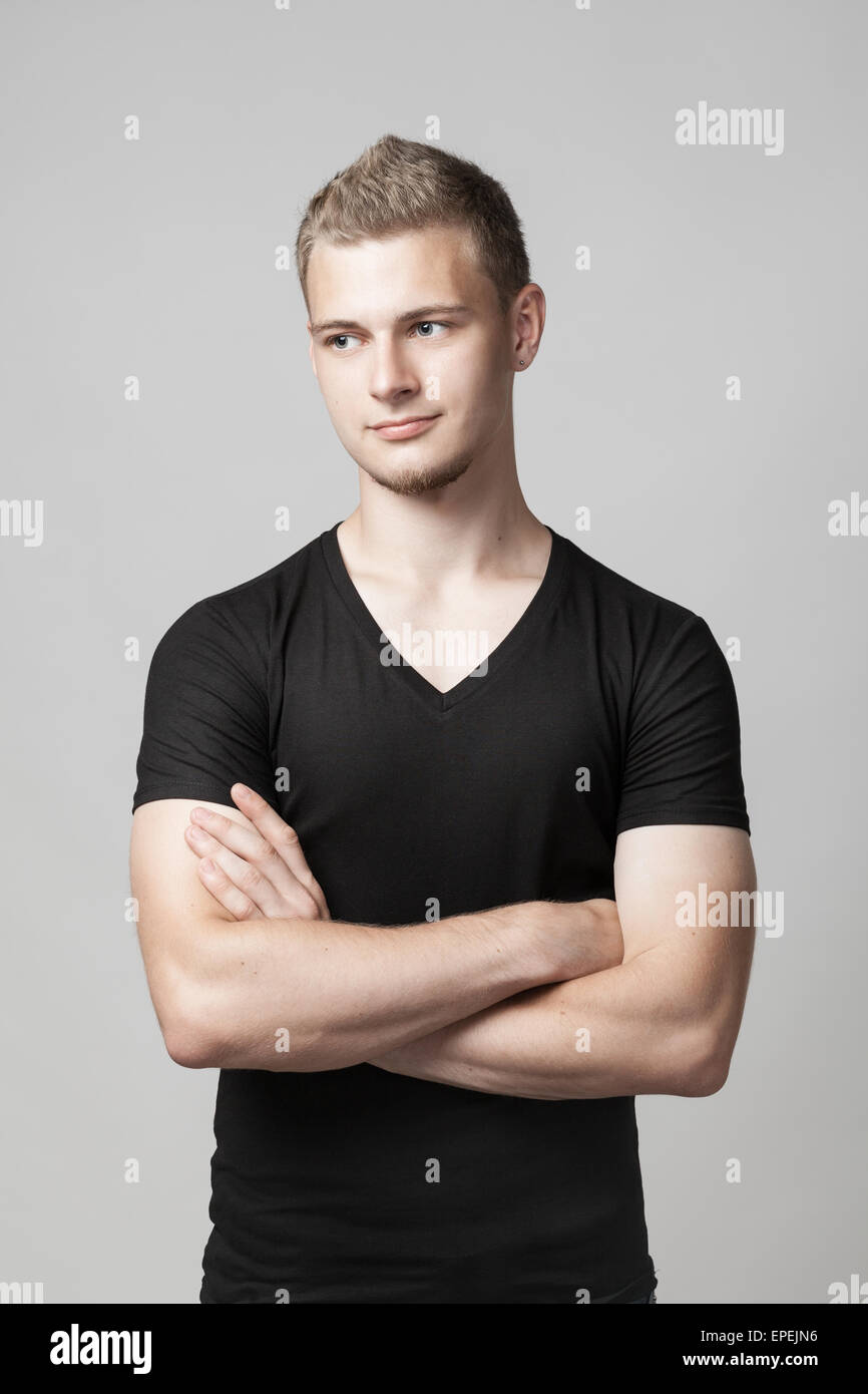 One person arms folded cutout hi-res stock photography and images - Alamy