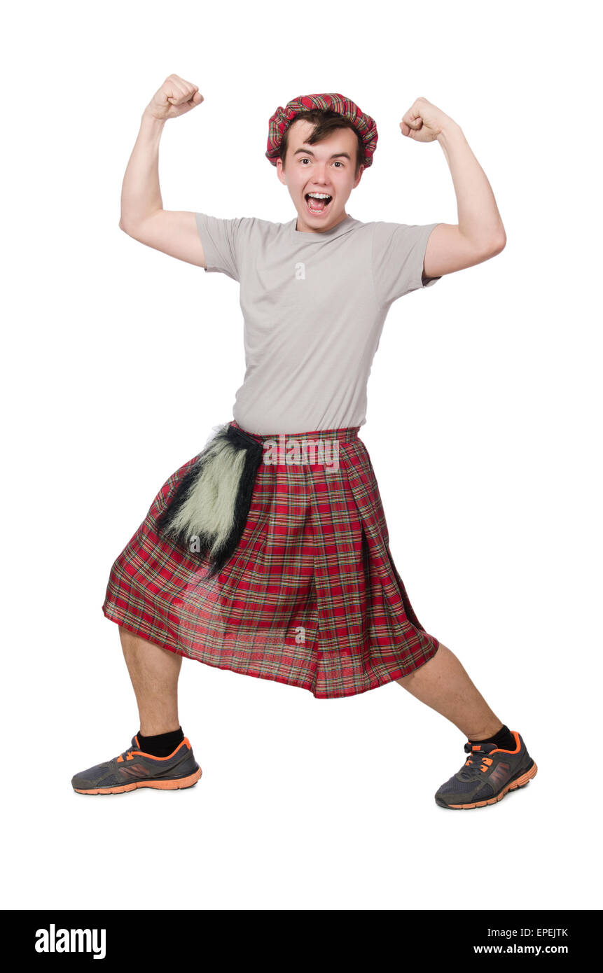 Funny scotsman isolated on white Stock Photo - Alamy