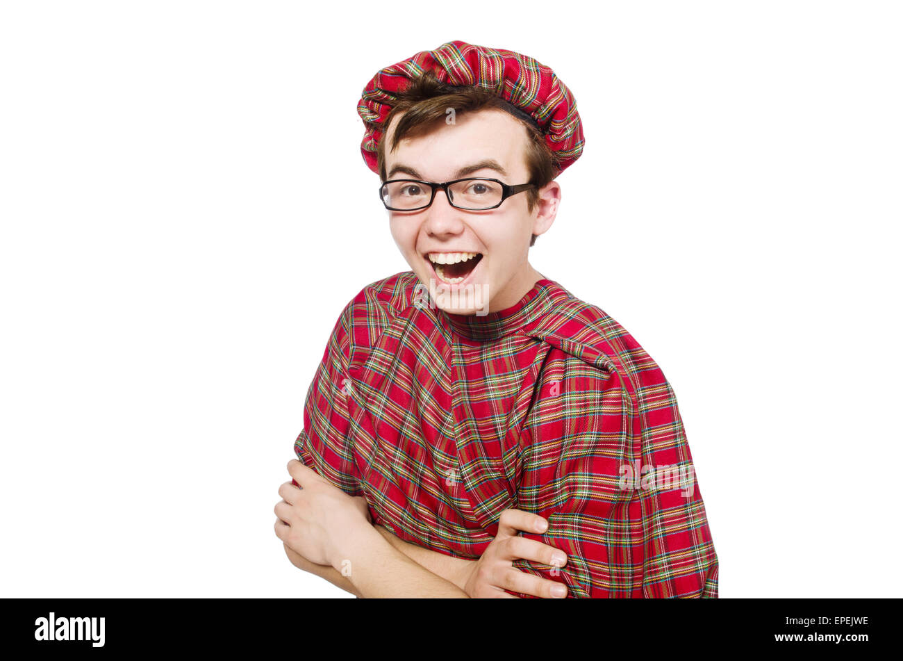 Funny scotsman isolated on white Stock Photo - Alamy