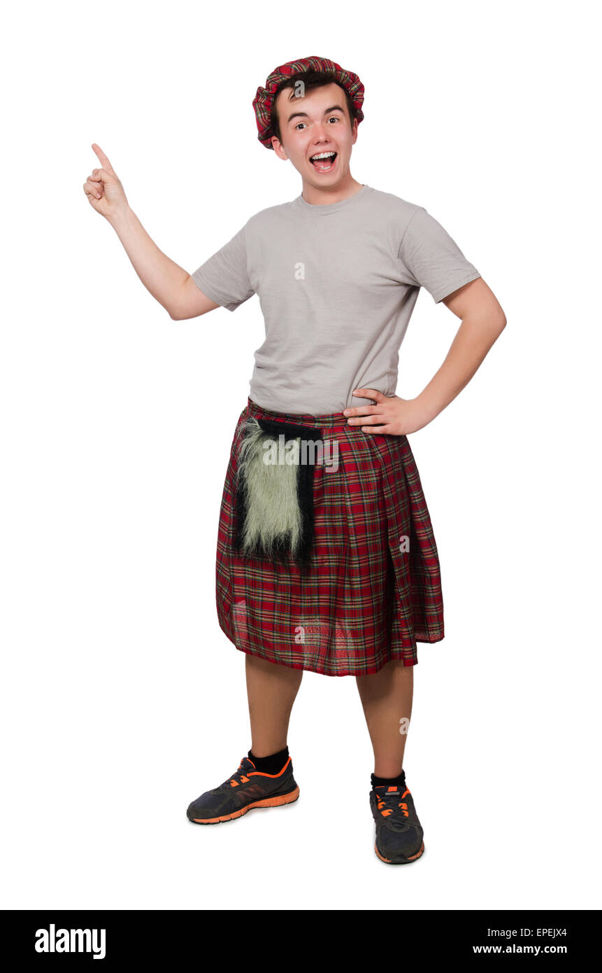 Funny scotsman isolated on white Stock Photo - Alamy