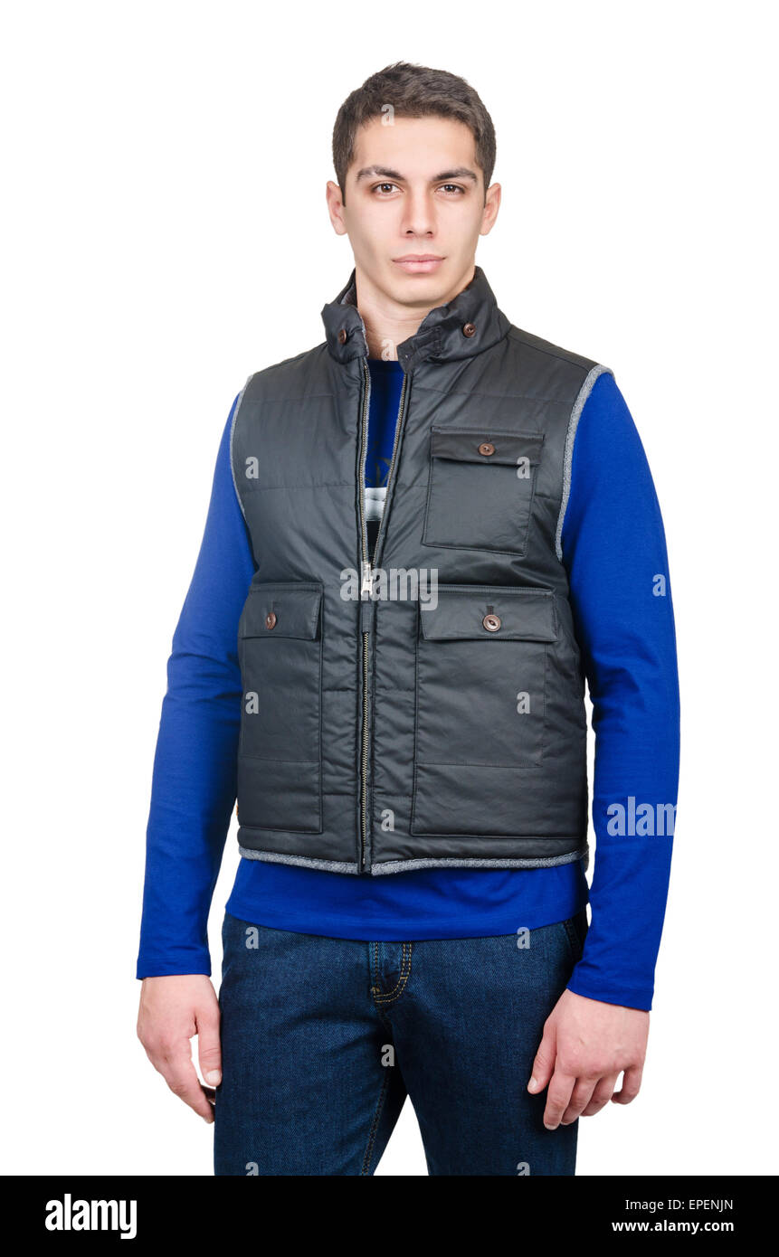 Vest isolated on the white background Stock Photo - Alamy