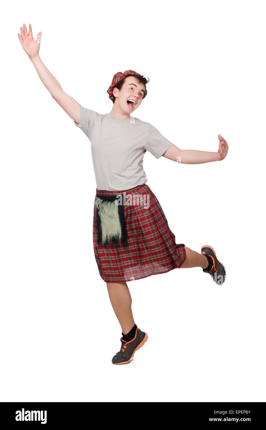 Funny scotsman isolated on white Stock Photo - Alamy