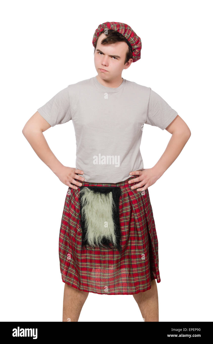 Funny scotsman isolated on white Stock Photo - Alamy