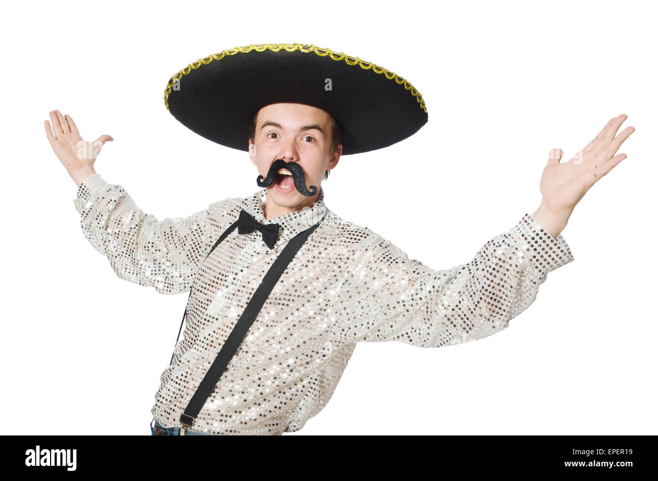 Funny mexican isolated on the white Stock Photo - Alamy