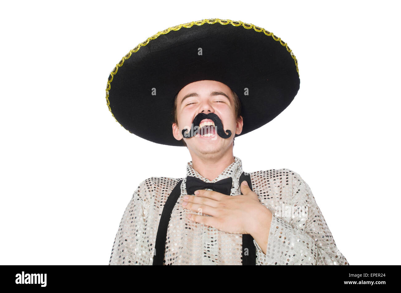 Funny mexican isolated on the white Stock Photo - Alamy