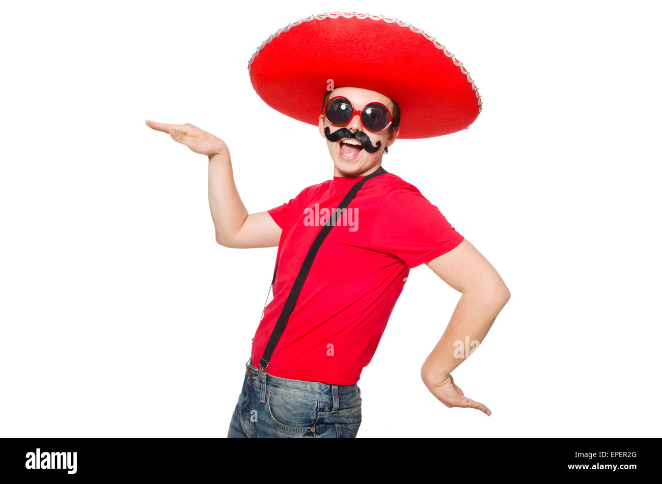 Funny mexican isolated on the white Stock Photo - Alamy