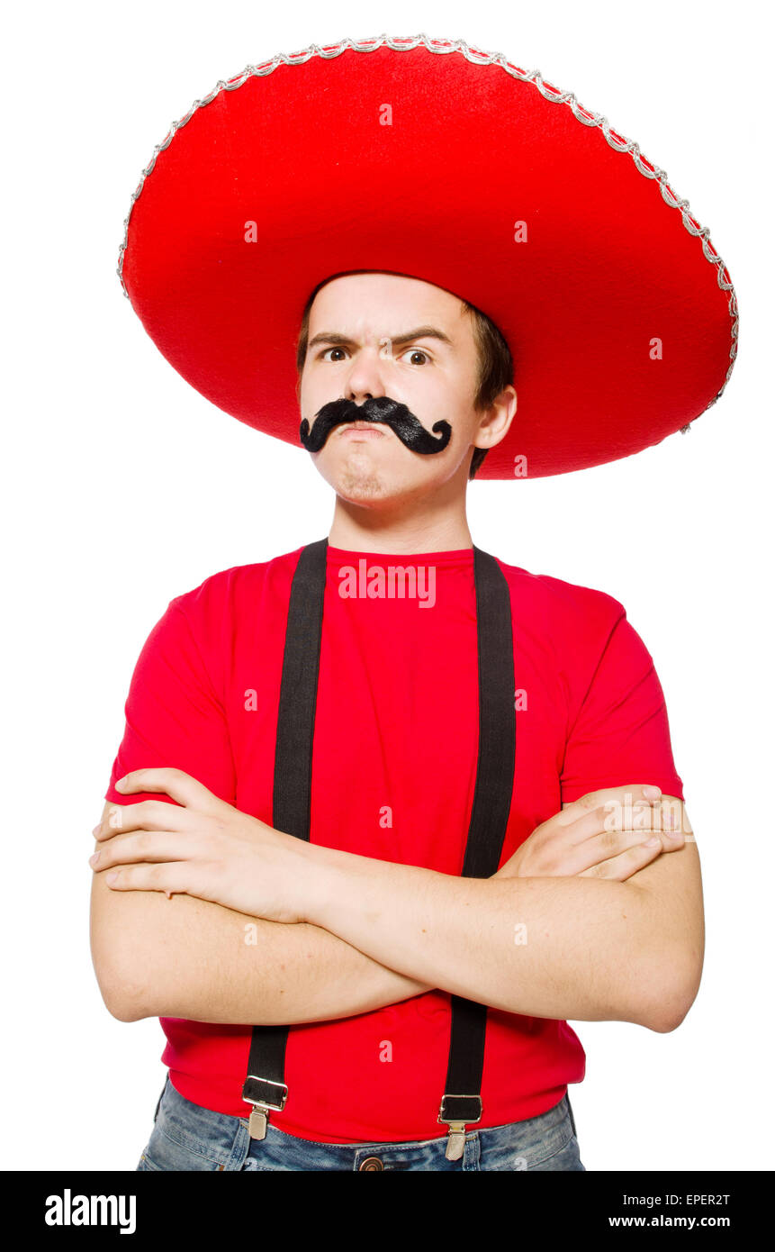 Funny mexican isolated on the white Stock Photo - Alamy