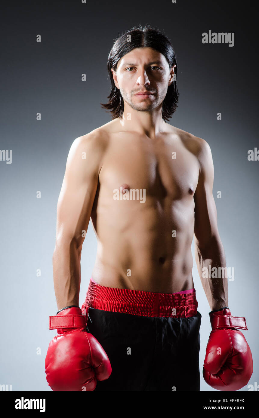 Martial arts fighter at the training Stock Photo - Alamy