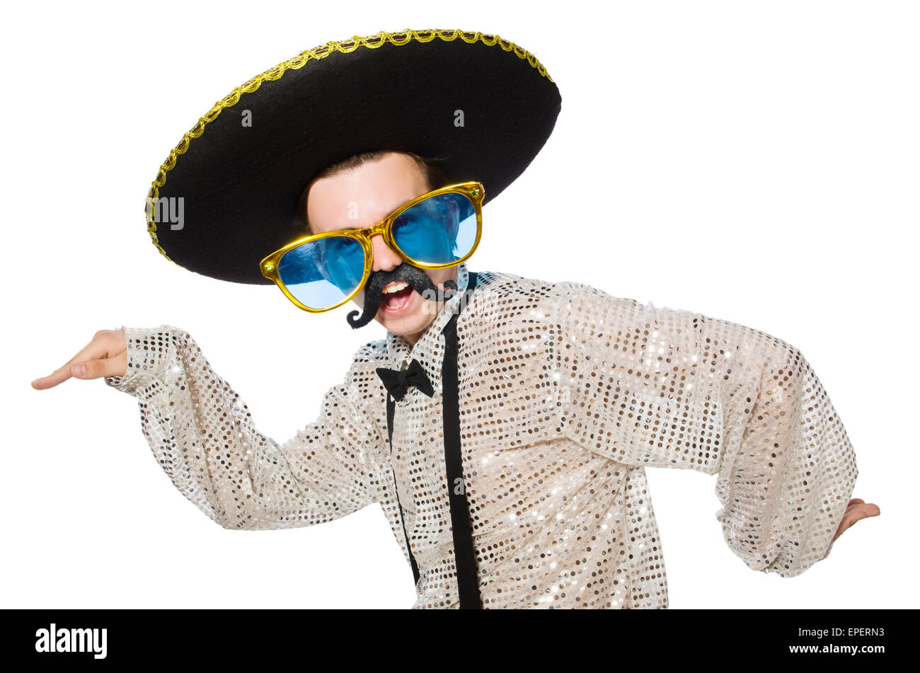 Funny mexican isolated on the white Stock Photo - Alamy