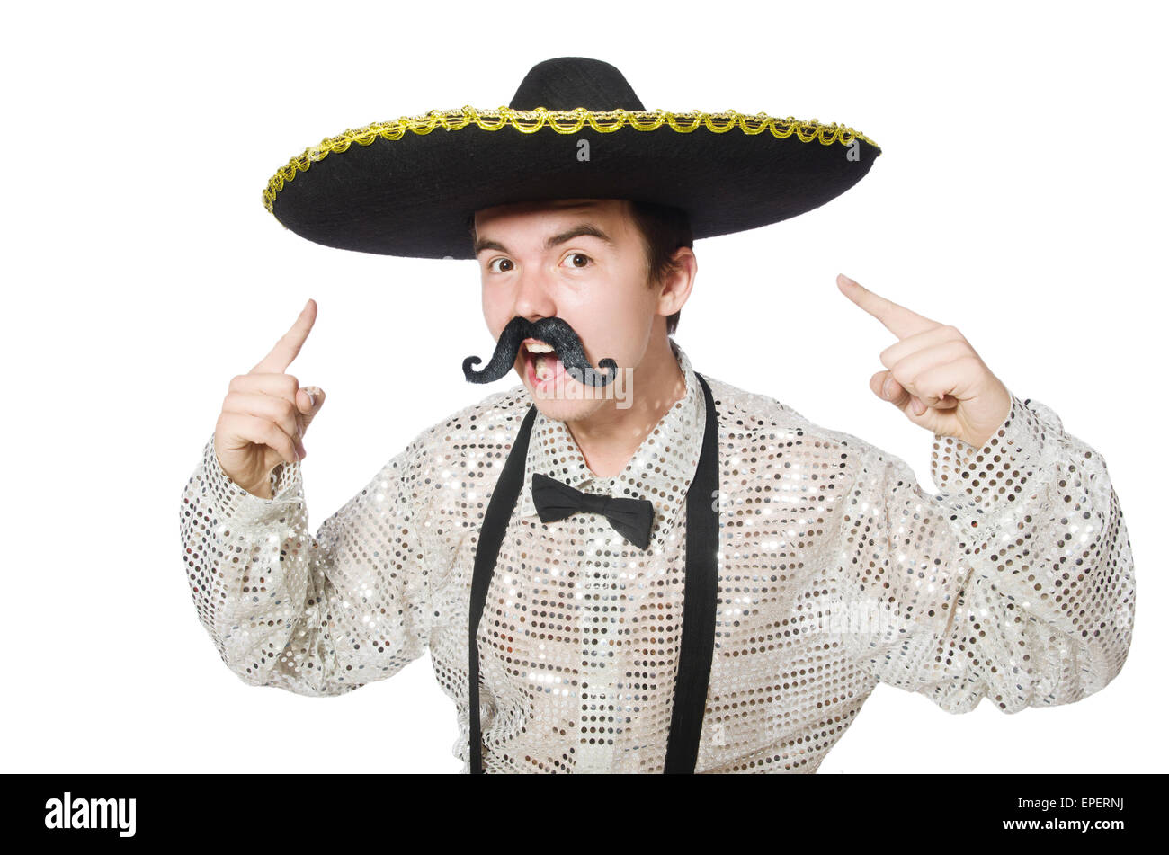 Funny mexican isolated on the white Stock Photo - Alamy