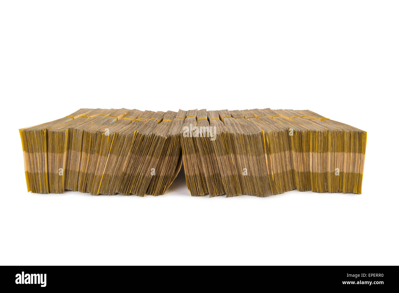 Stack of money isolated on the white Stock Photo - Alamy