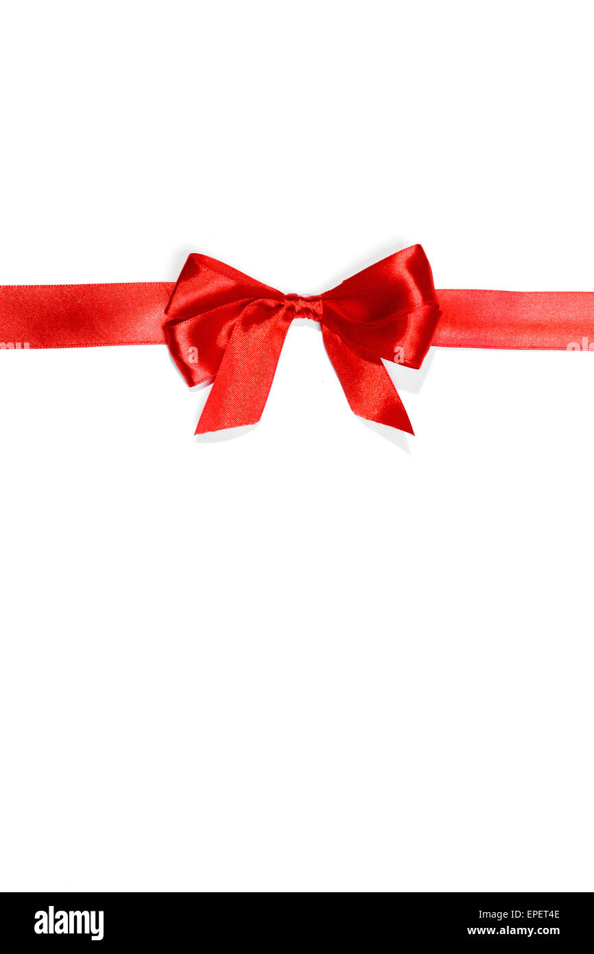 Shiny red satin ribbon Stock Photo - Alamy