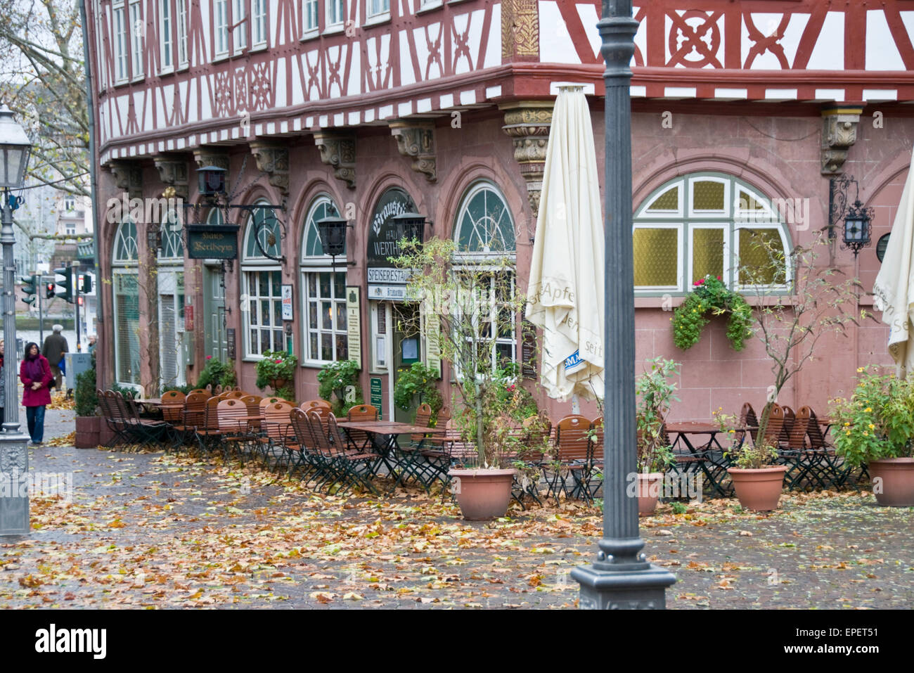 German Restaurant in Autumn Stock Photo - Alamy