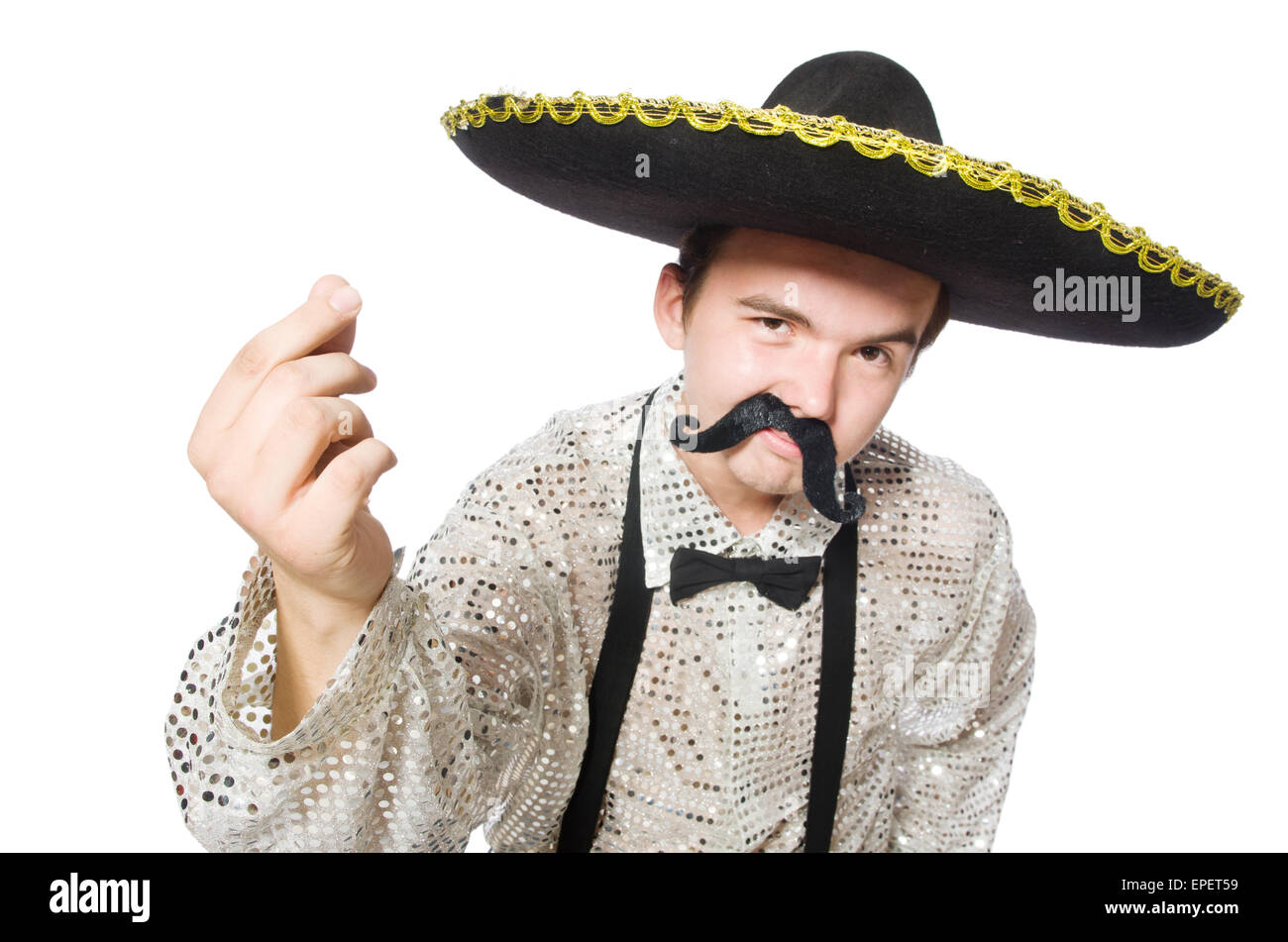 Funny mexican isolated on the white Stock Photo - Alamy