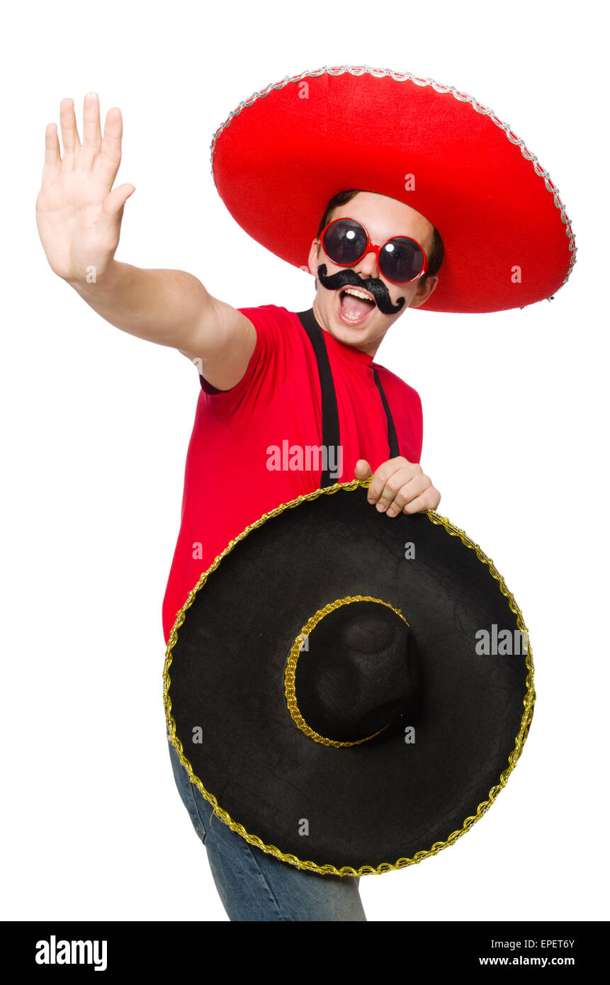 Funny mexican isolated on the white Stock Photo - Alamy