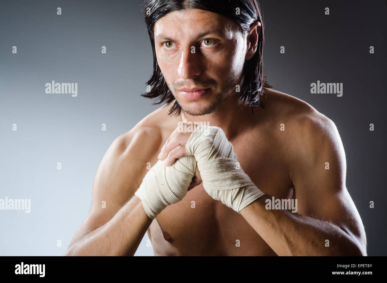 Ripped martial arts expert at training Stock Photo - Alamy