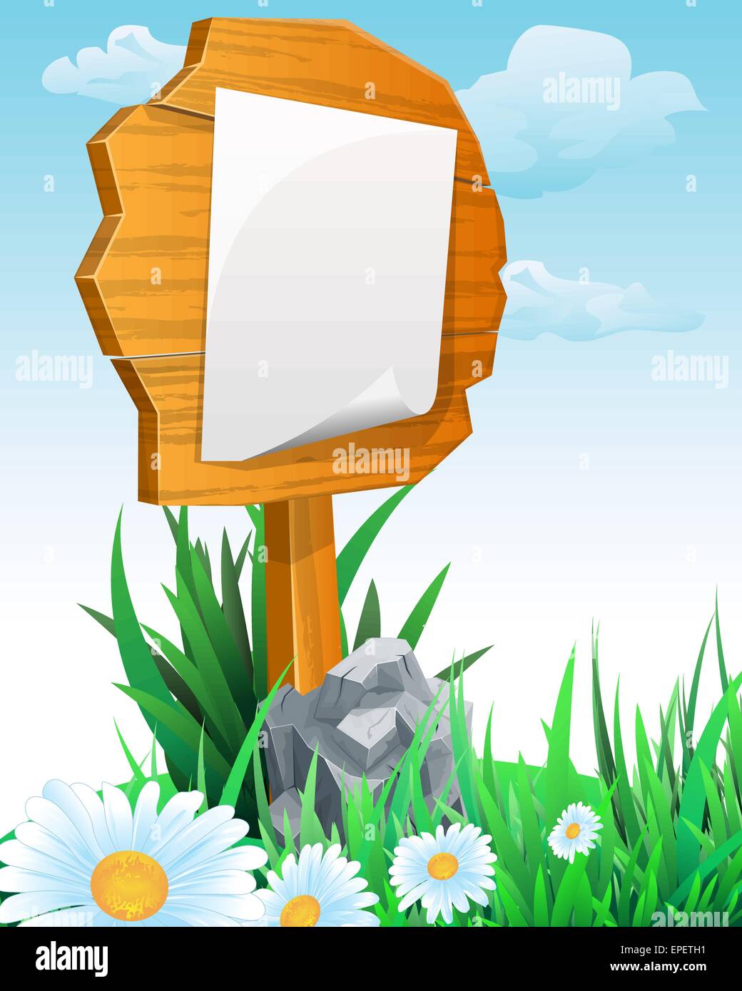 Wood stick horizontal Stock Vector Images - Alamy