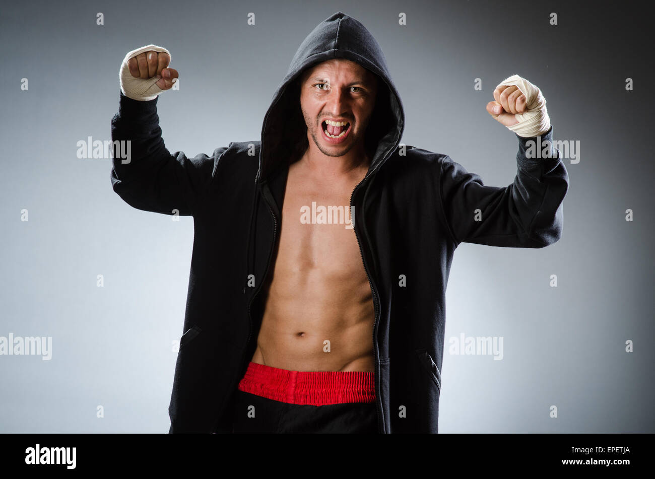 Martial arts fighter at the training Stock Photo - Alamy