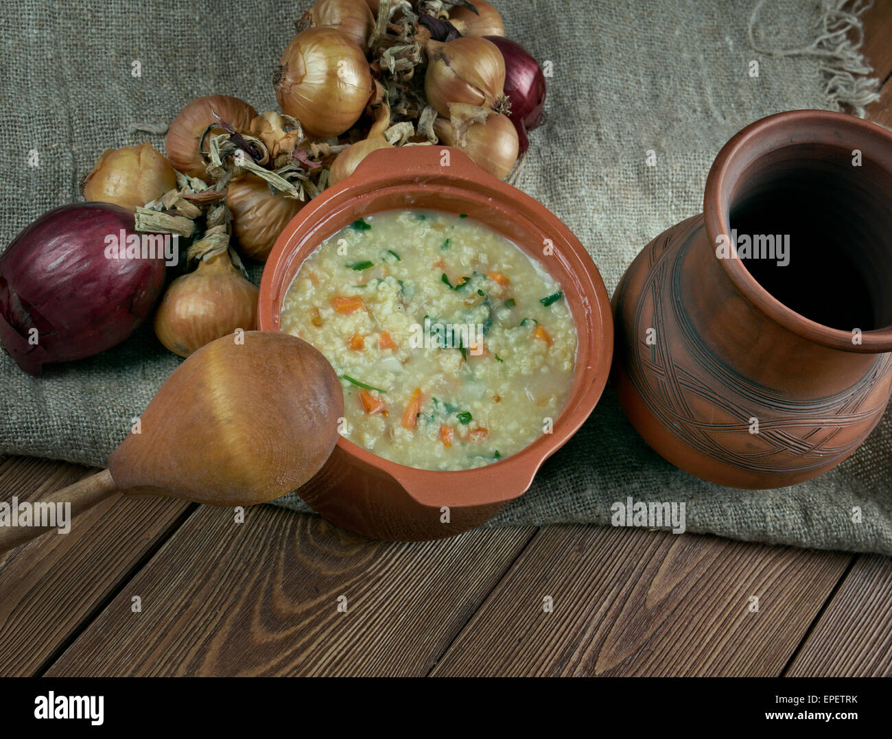 Kulesch - Ukrainian porridge. made from lard, millet and vegetables ...
