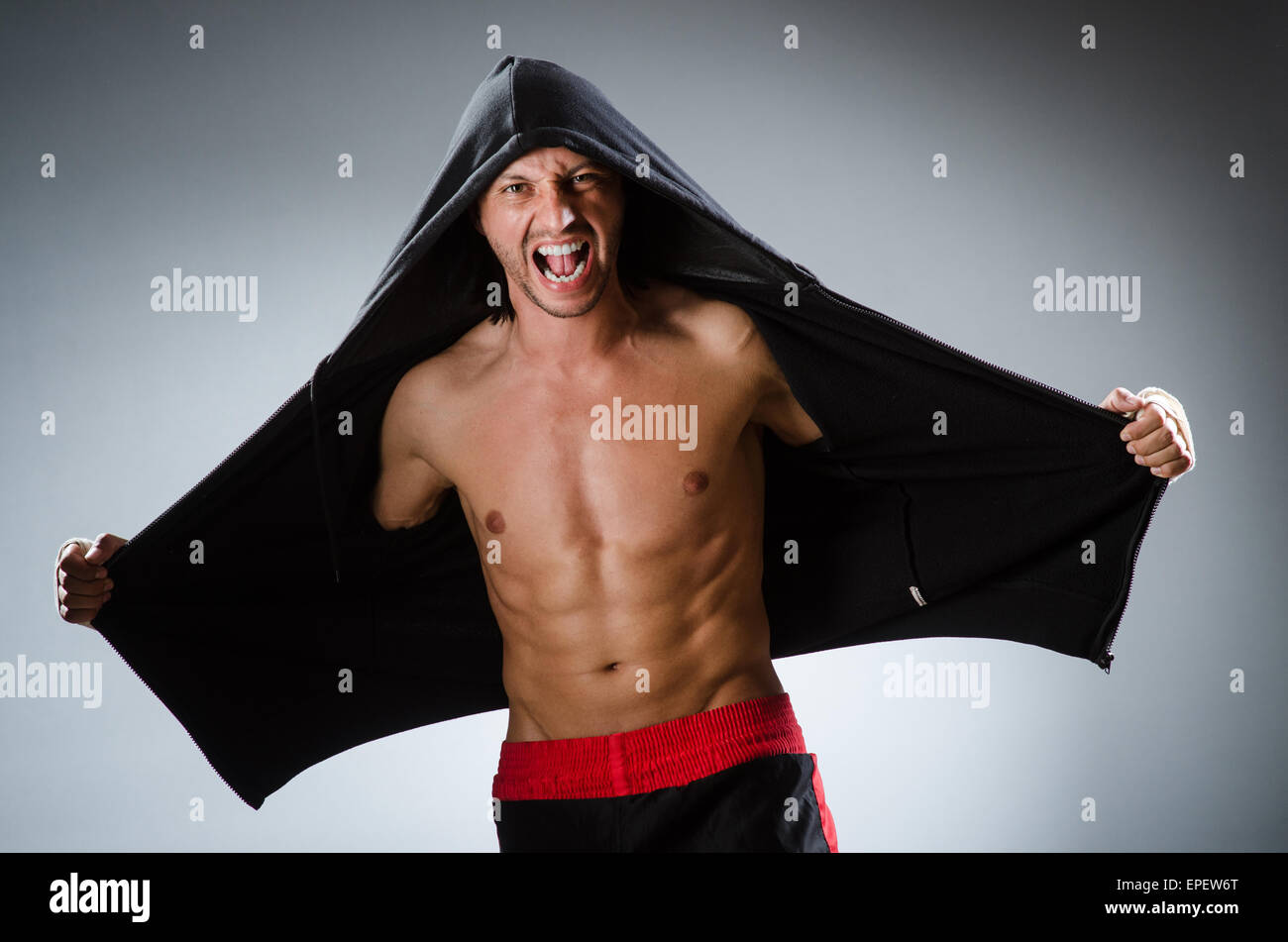 Martial arts fighter at the training Stock Photo - Alamy