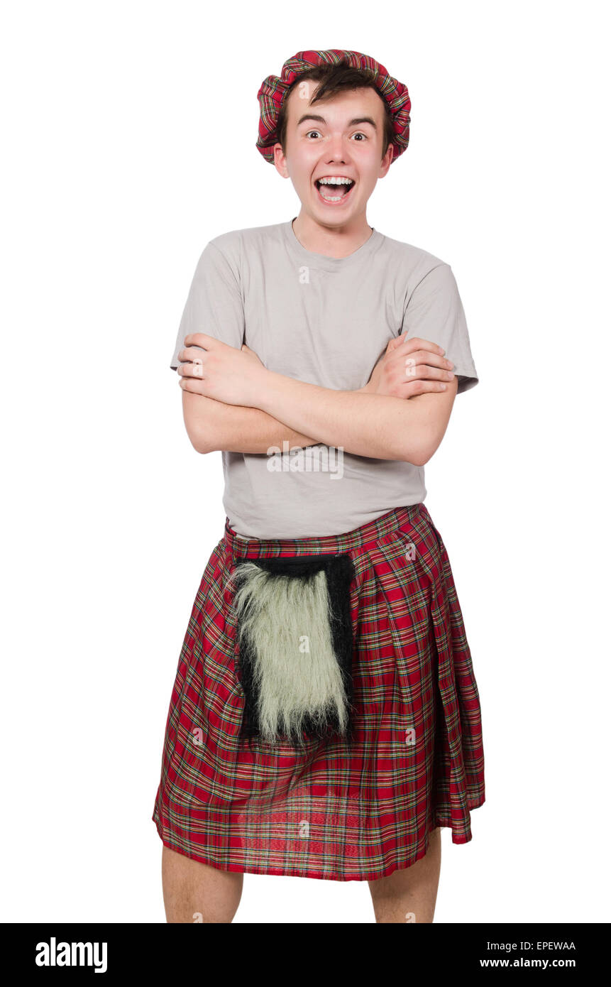 Funny scotsman isolated on white Stock Photo - Alamy