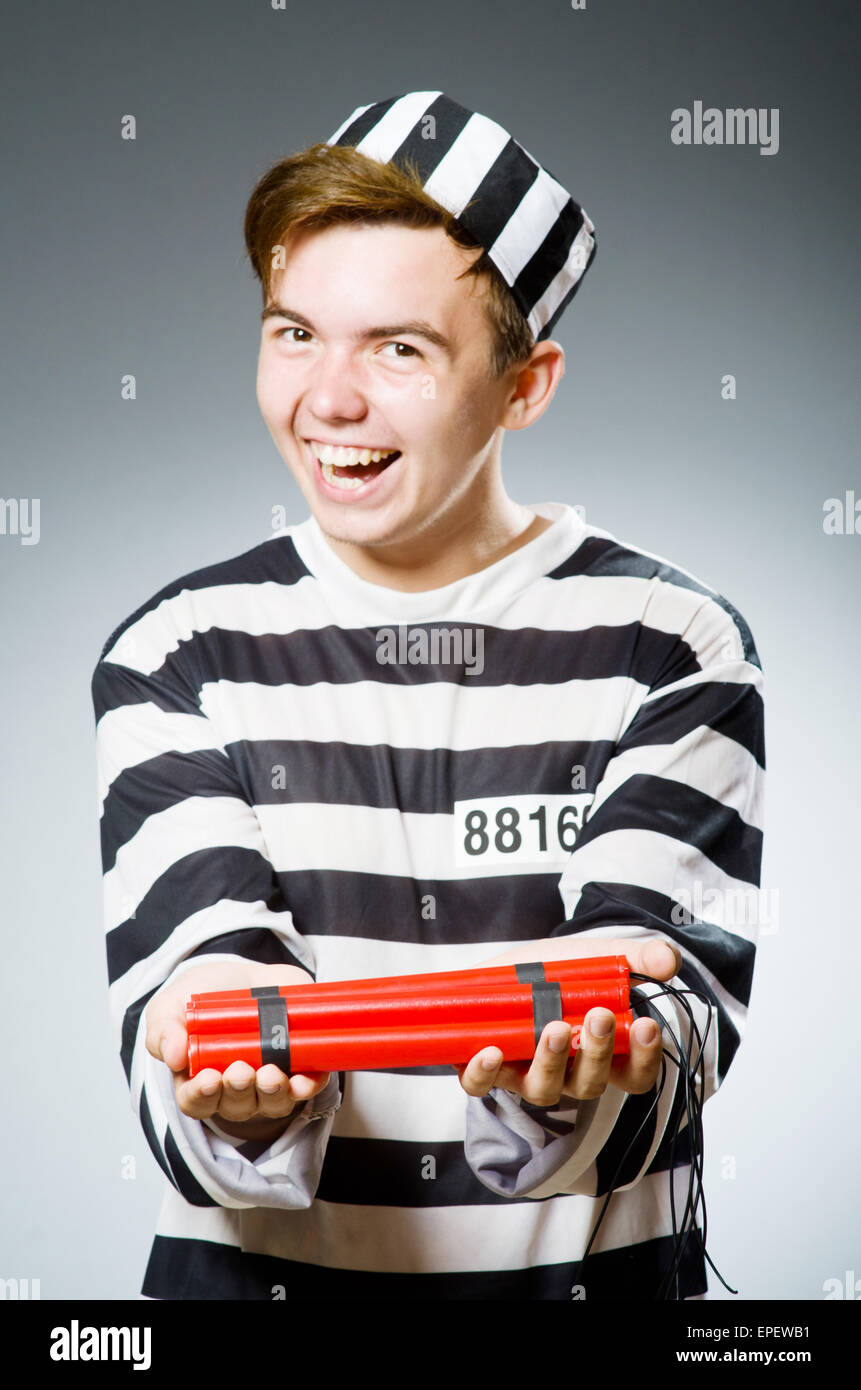 Funny prison inmate in concept Stock Photo - Alamy