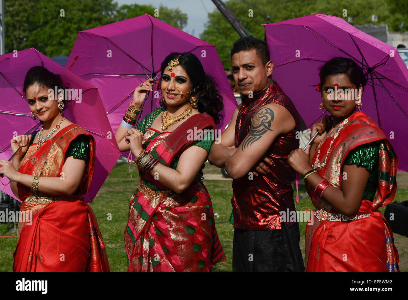London, UK. 17th May, 2015. Thousands of the UK's Bangladesh community ...