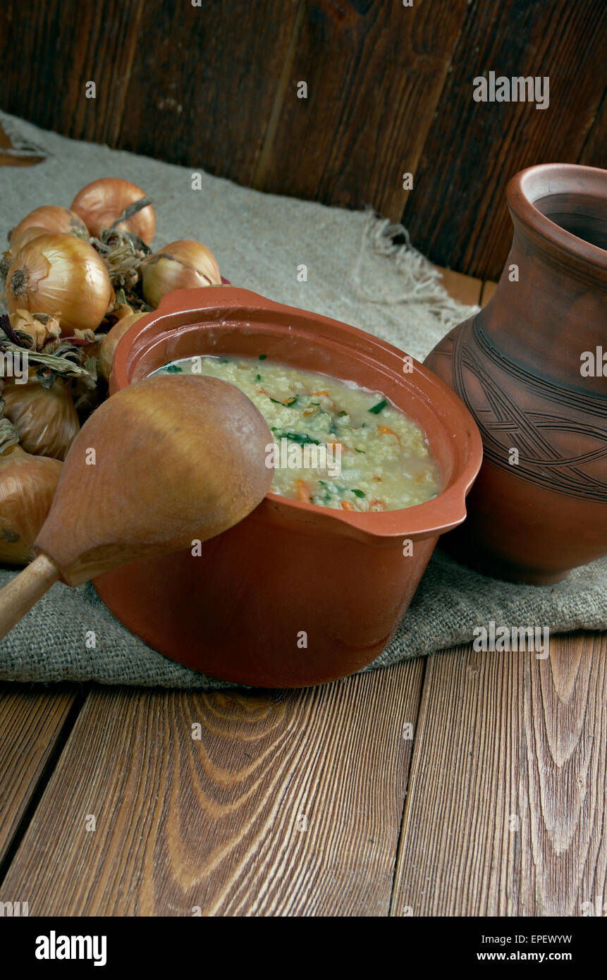 Kulesch - Ukrainian porridge. made from lard, millet and vegetables ...