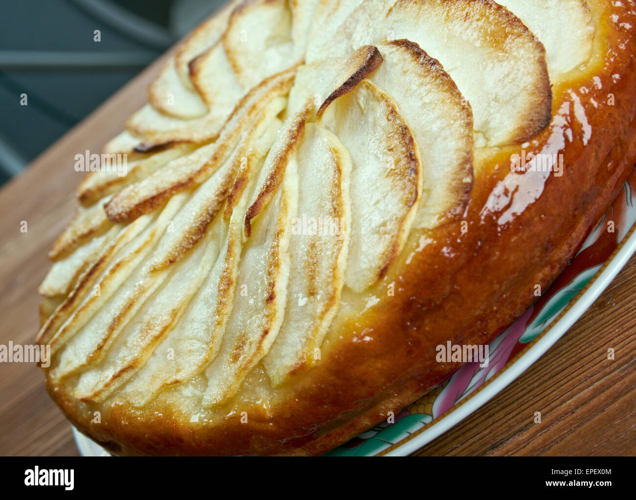 Tarte Normande - variant apple tart made in Normandy filled with apples ...