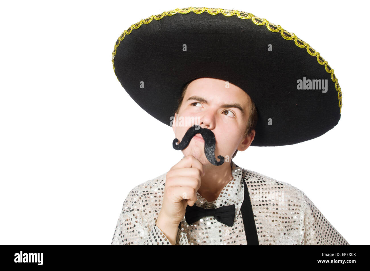 Funny mexican isolated on the white Stock Photo - Alamy