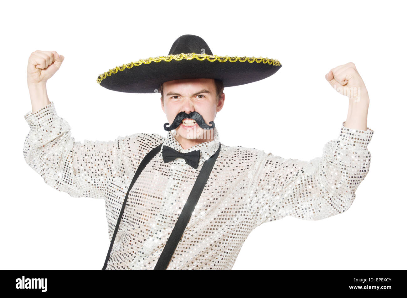 Funny mexican isolated on the white Stock Photo - Alamy