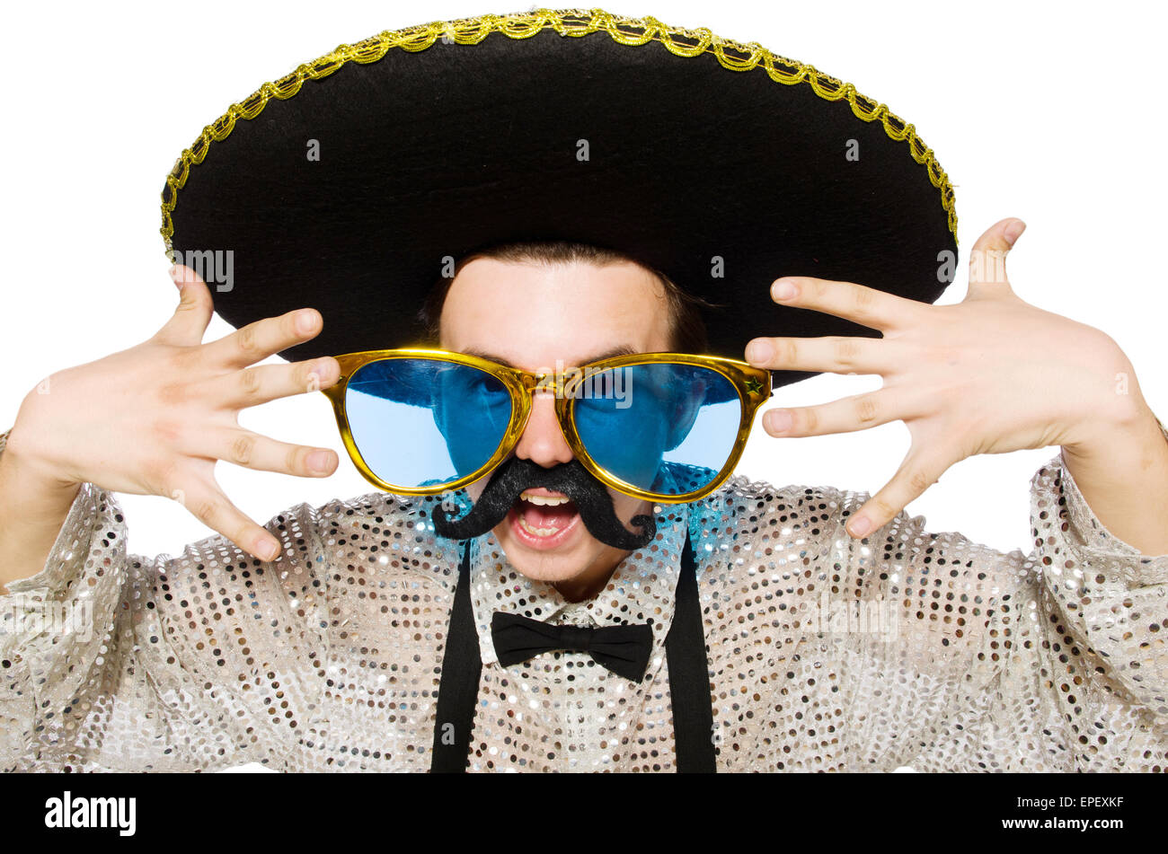 Funny mexican isolated on the white Stock Photo - Alamy