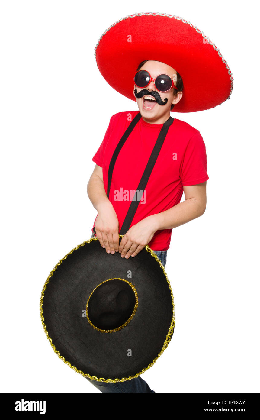 Funny mexican isolated on the white Stock Photo - Alamy