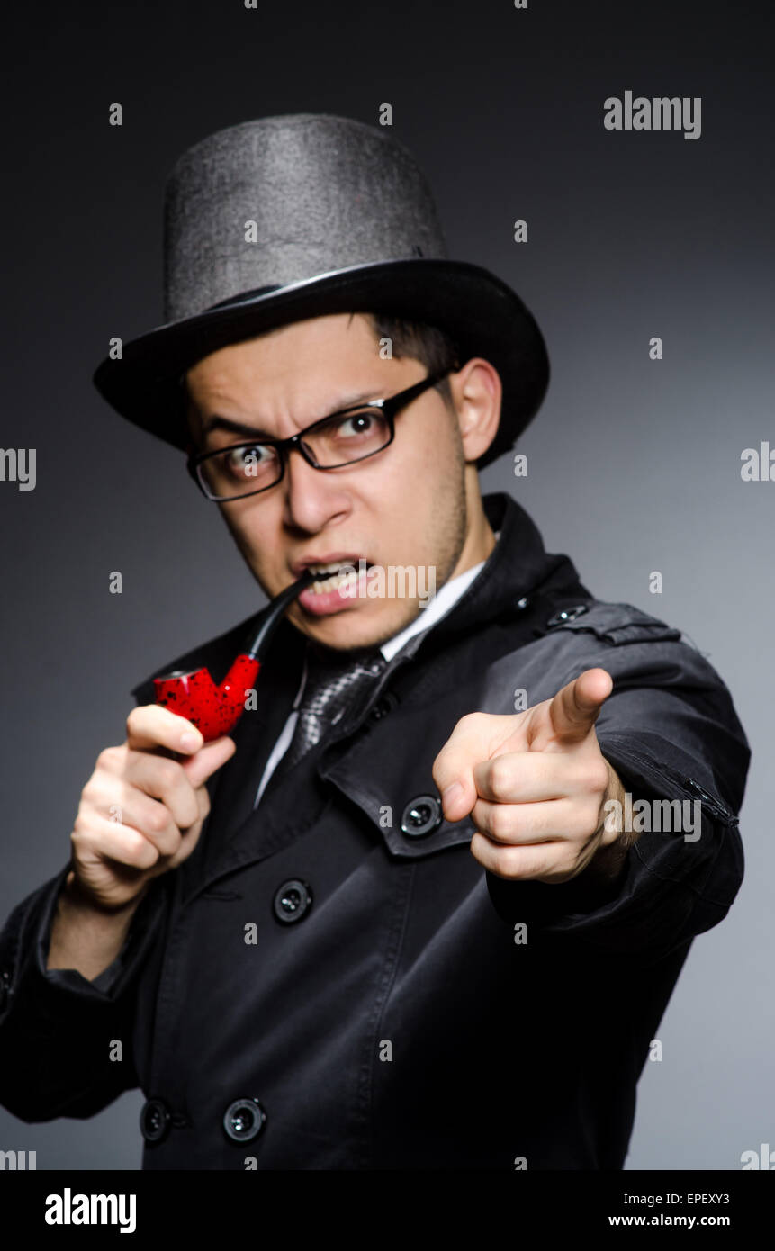 Funny Detective Pipe Hat High Resolution Stock Photography and Images ...