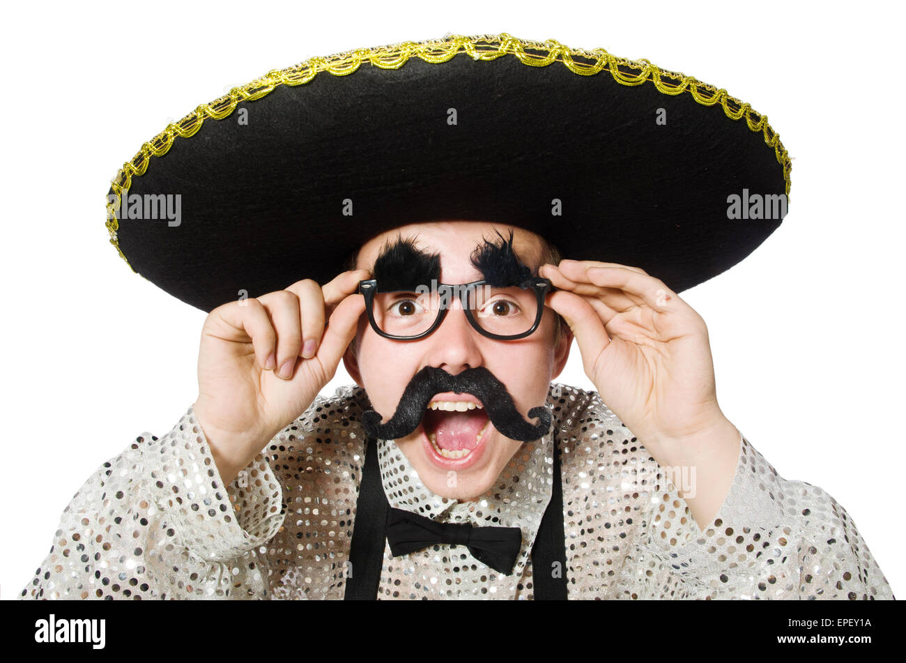 Funny mexican isolated on the white Stock Photo - Alamy