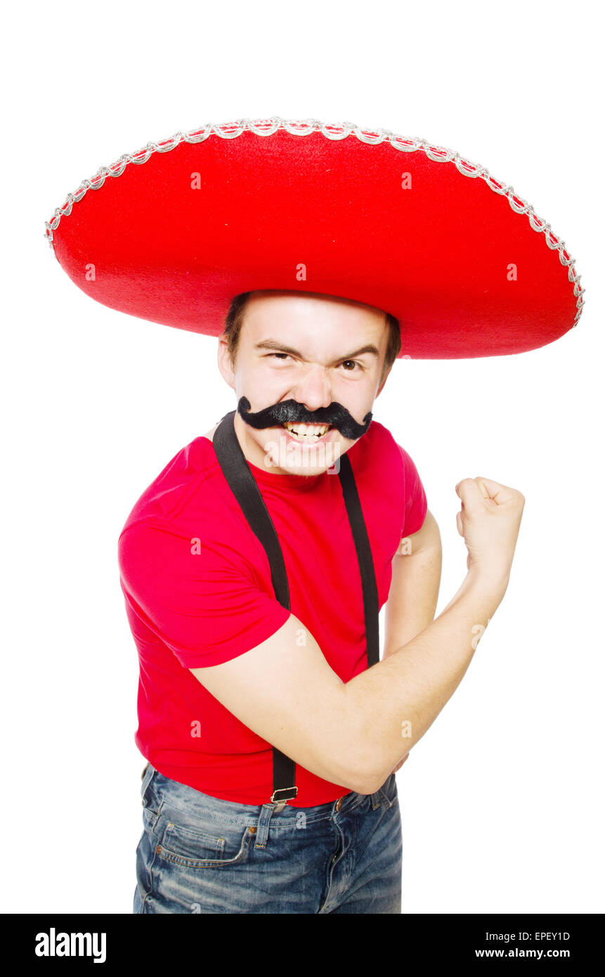 Funny mexican isolated on the white Stock Photo - Alamy