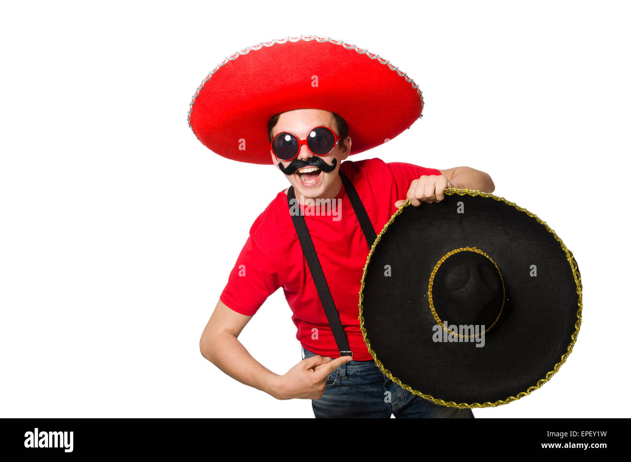 Funny mexican isolated on the white Stock Photo - Alamy