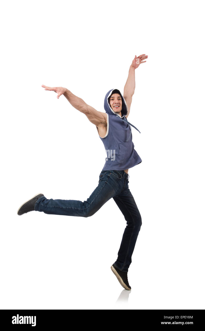 Dancer dancing dances isolated on white Stock Photo - Alamy