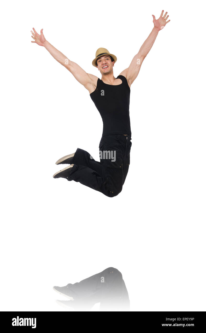 Dancer dancing dances isolated on white Stock Photo - Alamy