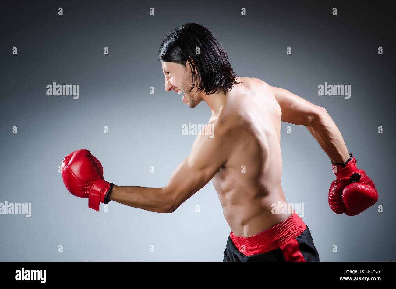 Martial arts fighter at the training Stock Photo - Alamy