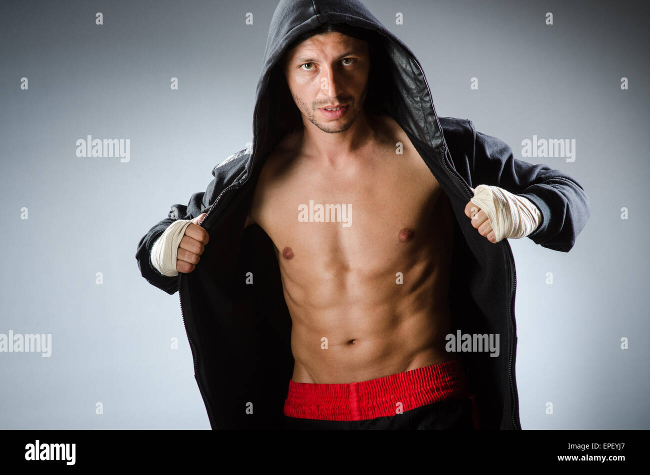 Martial arts fighter at the training Stock Photo - Alamy