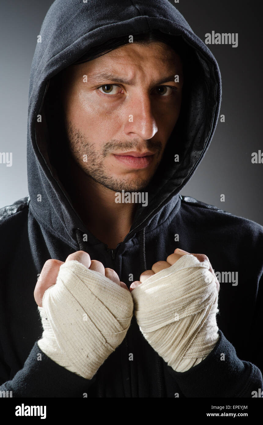 Martial arts fighter at the training Stock Photo - Alamy